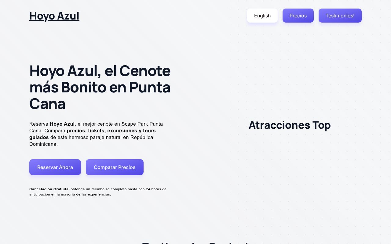 Hoyo Azul, el Cenote más Bonito en Scape Park Punta Cana